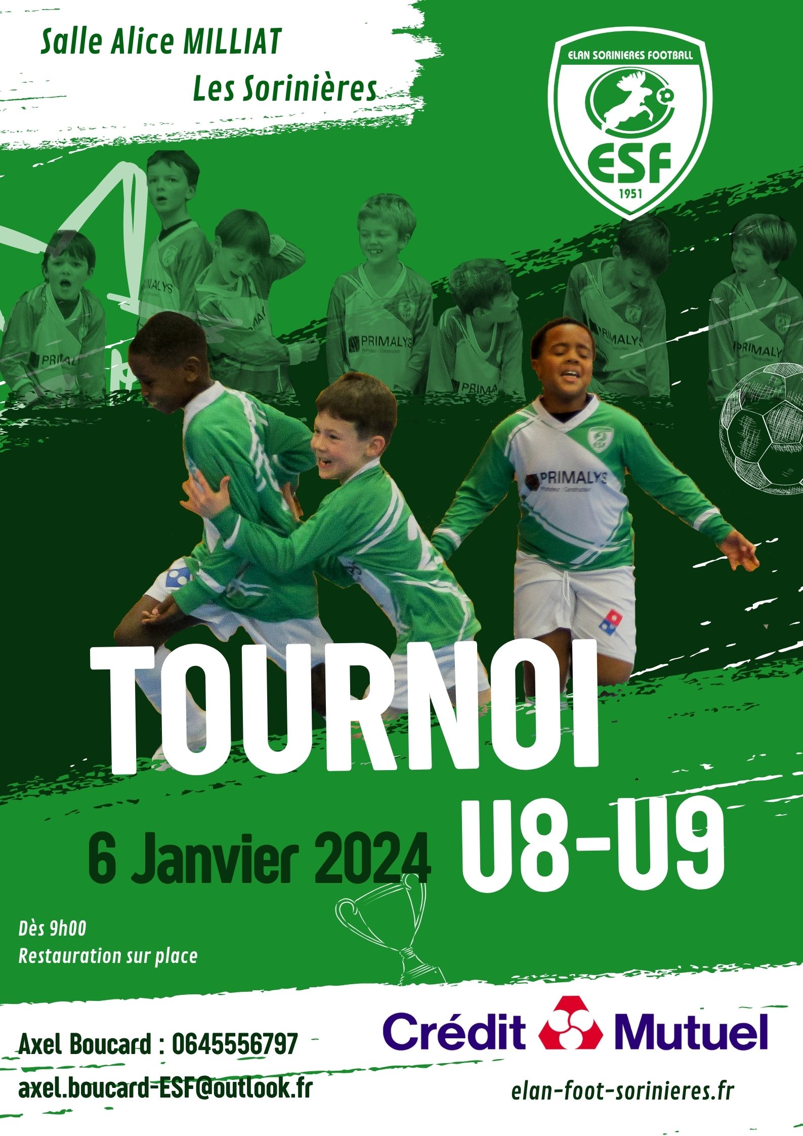 Tournoi U8-U9 : Samedi 6 Janvier – Elan Sorinières Football